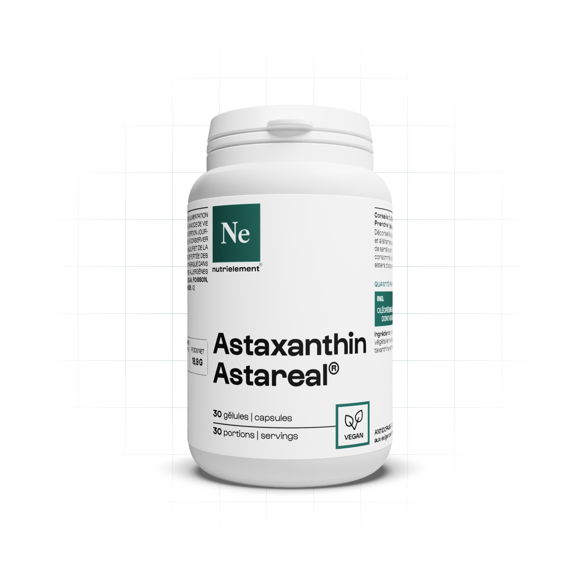 Astaxanthine AstaReal® en gélules - Antioxydant - Nutrielement