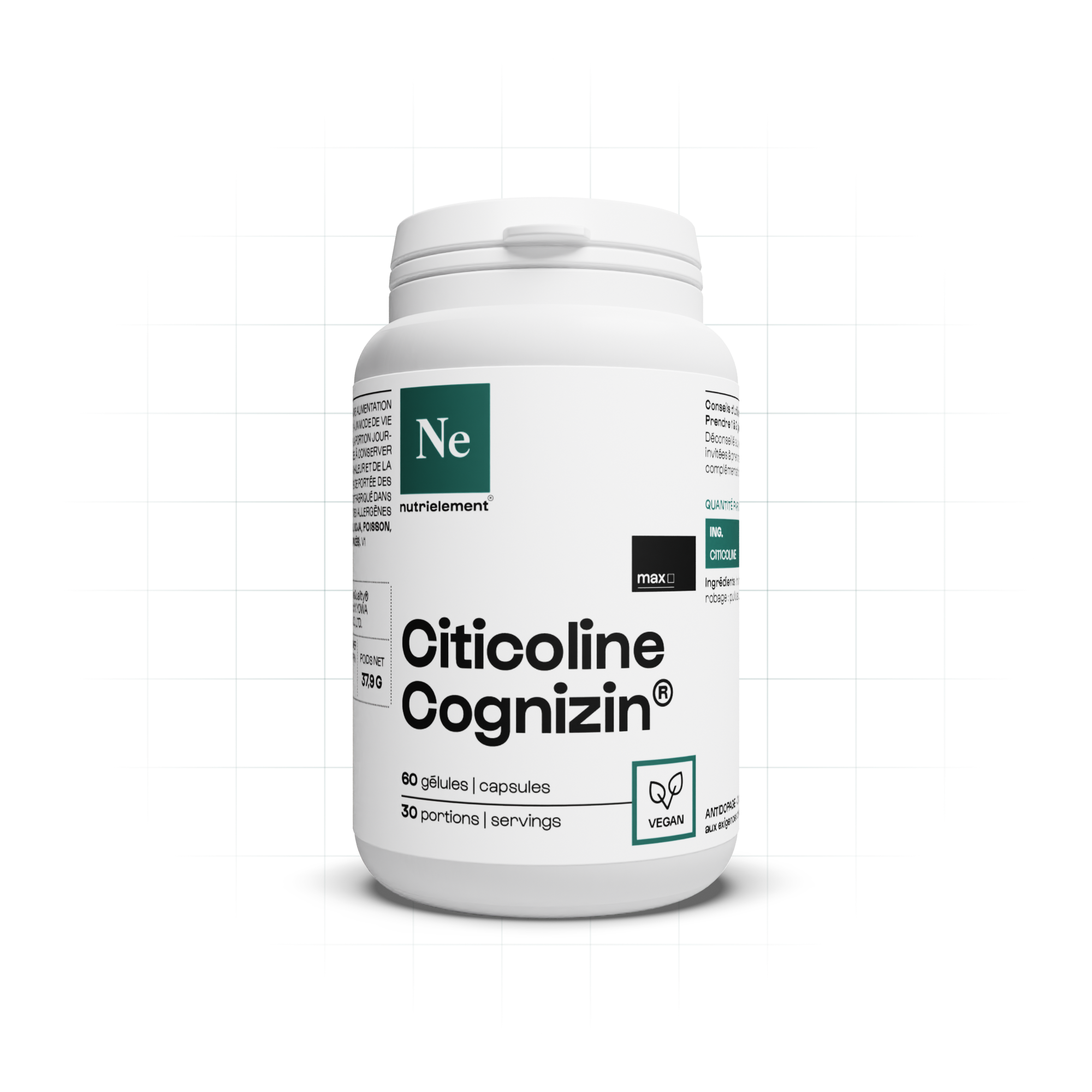 Citicoline (CDP-choline) en gélules – Nutrielement